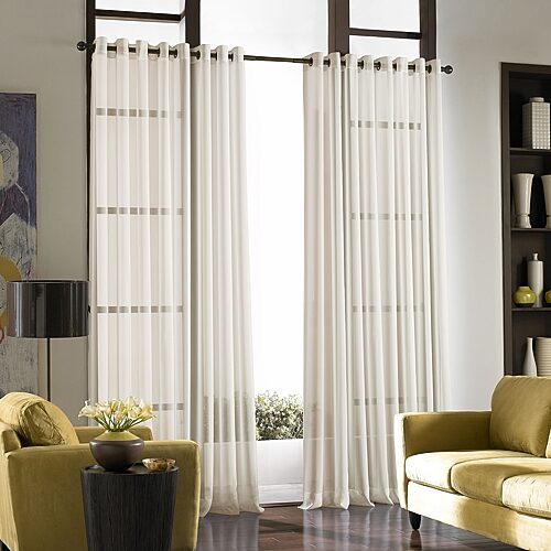 Click here for CHF Soho Voile Grommet Top Sheer Single Curtain Pa... prices