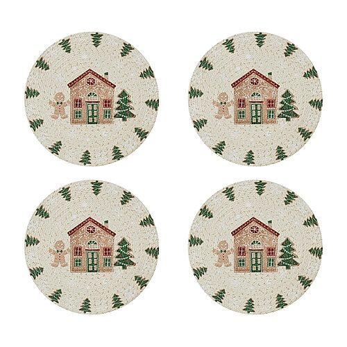 Click here for Avanti Linens Gingerbread Village Placemats - Set... prices