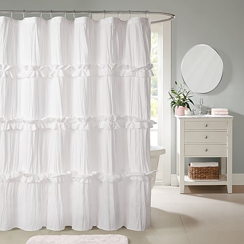 Click here for Awesome Home Recycled Ruffles And Pleats Shower Cu... prices
