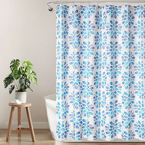 Click here for Awesome Home Boho Floral Dobby Shower Curtain  One... prices