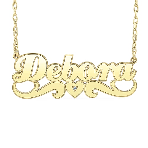 Click here for New White Diamond Accent Name Necklaces  One Size... prices