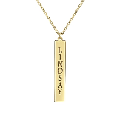 Click here for Personalized Vertical Bar Name Necklace  One Size... prices