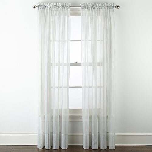Click here for Home Expressions Lisette Stripe Print Rod Pocket S... prices