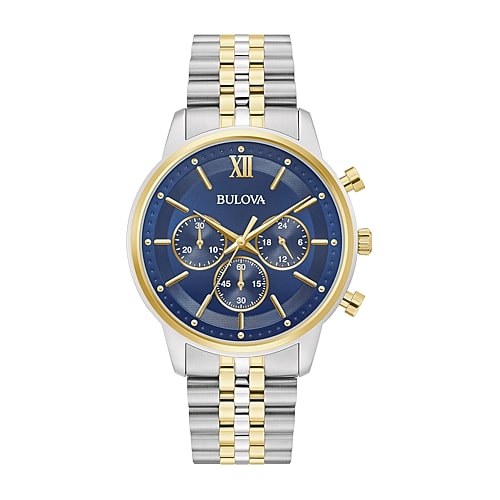 Click here for Bulova Mens Chronograph Two Tone Stainless Steel B... prices
