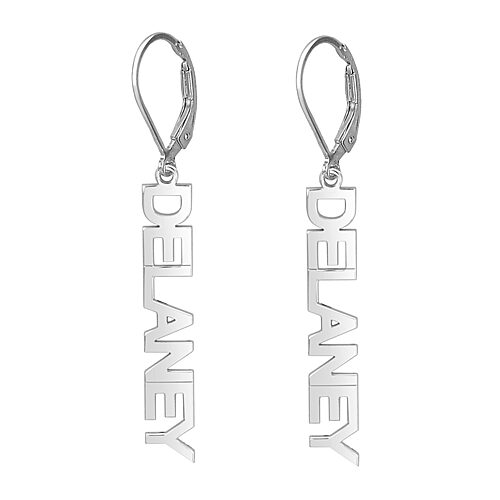Click here for Personalized Gold Drop Earrings  One Size  White prices