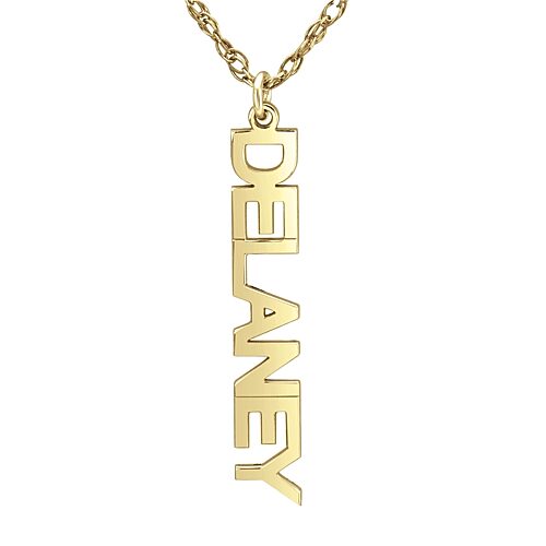 Click here for Womens Personalized Gold Pendant Necklace  One Siz... prices