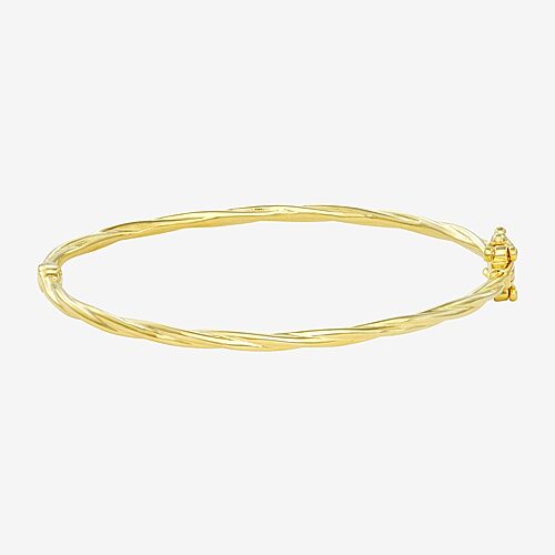 Click here for Girls 14K Gold Over Silver Bangle Bracelet  One Si... prices