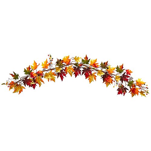 Click here for Nearly Natural 6 Autumn Maple Leaf And Berry Thank... prices
