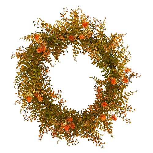 Click here for Nearly Natural Autmn Fern Artificial Wreath  One S... prices