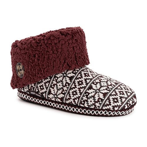Click here for Muk Luks Melinda Womens Bootie Slippers  Small  Re... prices