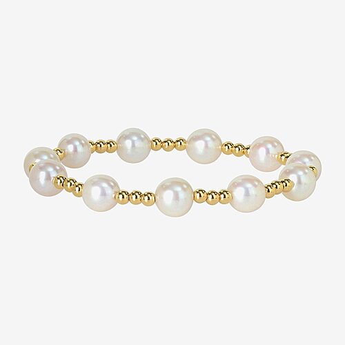 Click here for Womens White Cultured Freshwater Pearl 10K Gold St... prices