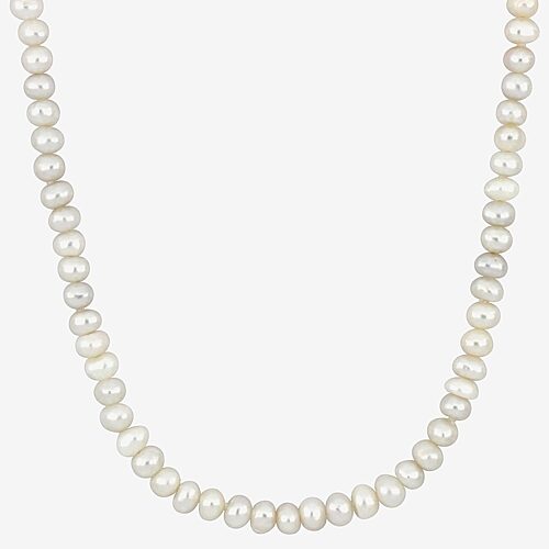 Click here for Womens White 16 Inch Strand Necklace  One Size prices