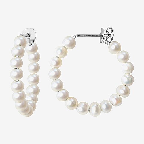 Click here for Womens White Cultured Freshwater Pearl Sterling Si... prices