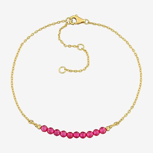 Click here for Womens Lab Created Red Ruby 18K Gold Over Silver B... prices
