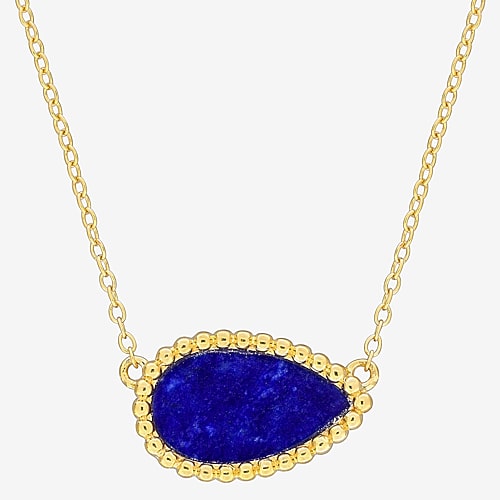 Click here for Womens Genuine Gemstone Sterling Silver Pear Penda... prices