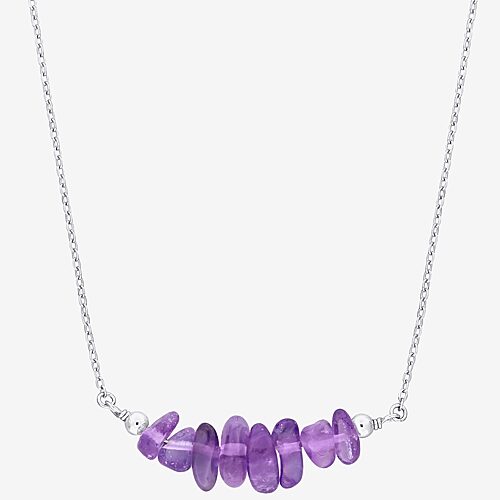 Click here for Womens Purple Amethyst Sterling Silver 17 Inch Bea... prices