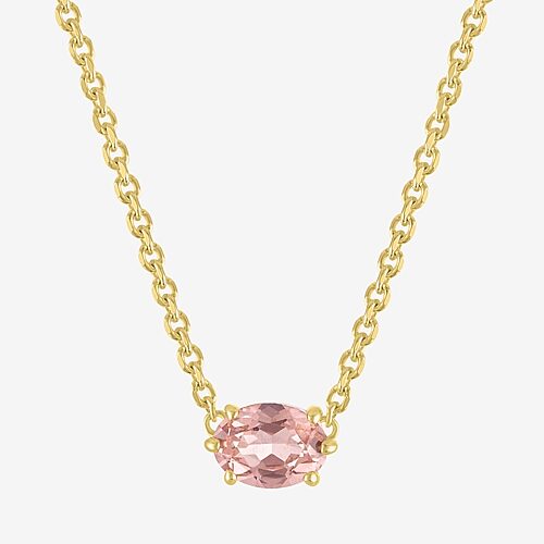 Click here for Gemstone 14K Gold Over Silver Oval 17.5 Inch Penda... prices