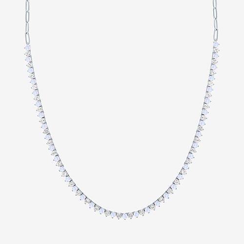 Click here for Gemstone Sterling Silver 18 Inch Tennis Necklace... prices
