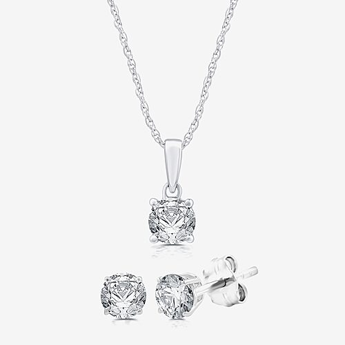 Click here for ( G/SI1-SI2 ) 2 CT. T.W. Lab-Grown Diamond Sterlin... prices