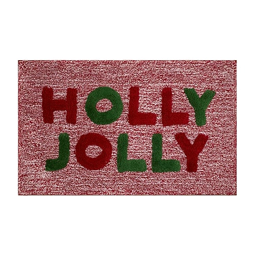Avanti Holly Jolly Polyester Bath Rug  20 x 32 - Red