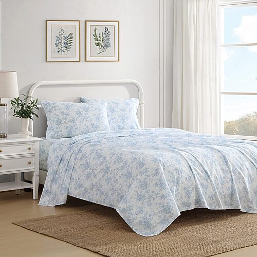 Click here for Laura Ashley Cotton Percale 4-Pc. Sheet Set  King... prices