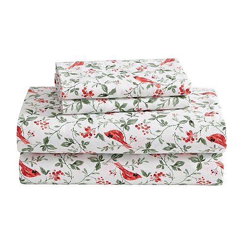 Click here for Laura Ashley(R) Jolly Cardinals Cotton Flannel She... prices