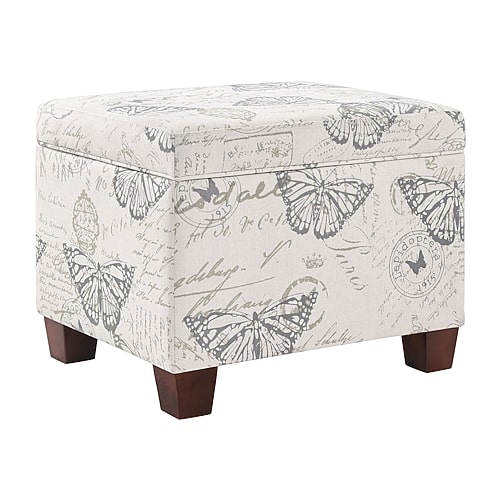 Convenience Concepts Madison Butterfly Storage Ottoman