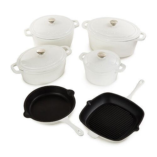 Click here for BergHOFF Neo 10pc Cast Iron Cookware Set - White prices