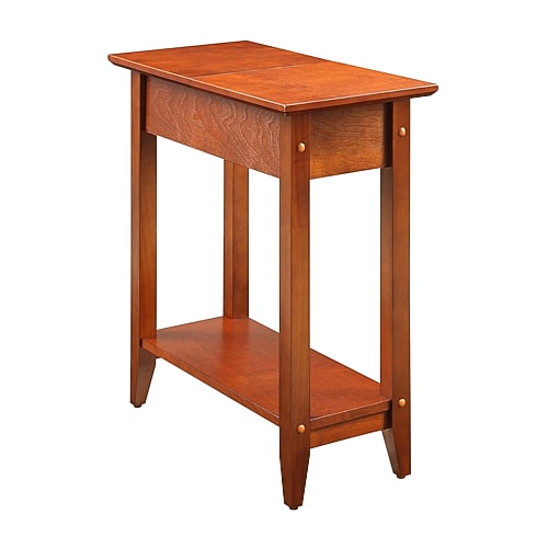 American Heritage Flip-Top Chairside Table  One Size  Brown
