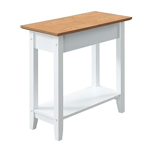 American Heritage Flip-Top Chairside Table  One Size  Brown