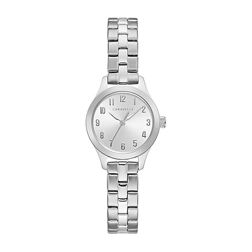 Click here for Caravelle Designed By Bulova Womens Silver Tone St... prices