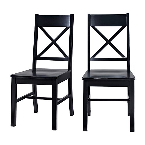 Click here for 2-pc. Antique Brown Wood Dining Chairs  One Size... prices