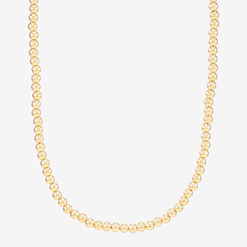 Click here for Womens 14K Gold Over Silver 20 Inch Beaded Necklac... prices