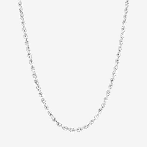 Click here for 14K White Gold 18 - 30 Inch Semisolid Rope Chain N... prices