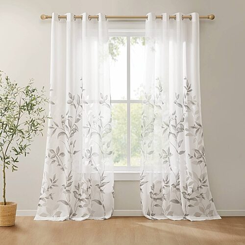 Click here for Madison Park Vera Grommet Top Sheer Single Curtain... prices