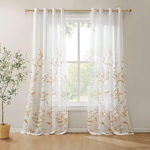 Click here for Madison Park Vera Grommet Top Sheer Single Curtain... prices