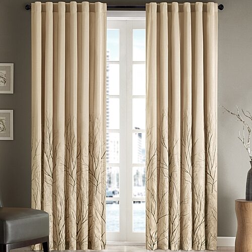 Click here for Madison Park Eliza Embroidery Faux Silk Back Tab L... prices