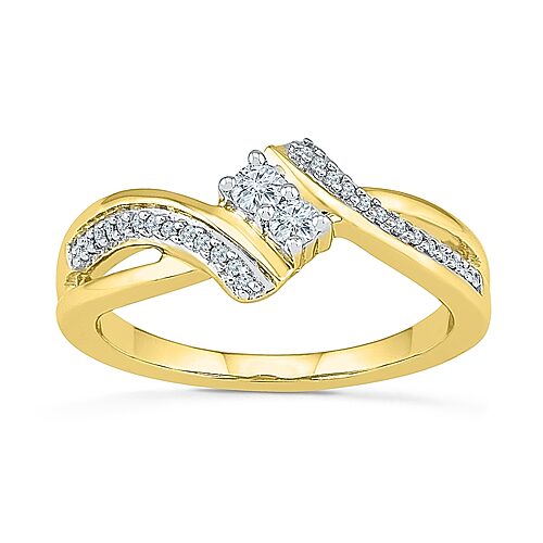 Click here for Womens 1/5 CT. Natural White Diamond 10K Gold Cock... prices