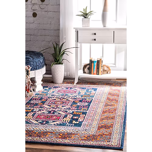 Click here for nuLoom Tribal Marisela Rug  One Size  Blue prices