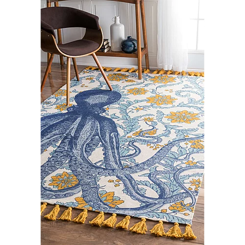 Click here for nuLoom Thomas Paul Flatweave Cotton Octopus Rug  O... prices