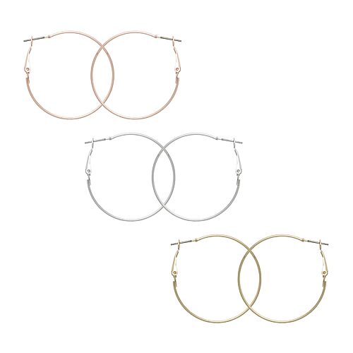 Click here for Mixit Womens 3 Pair Earring Set  One Size  Pink prices