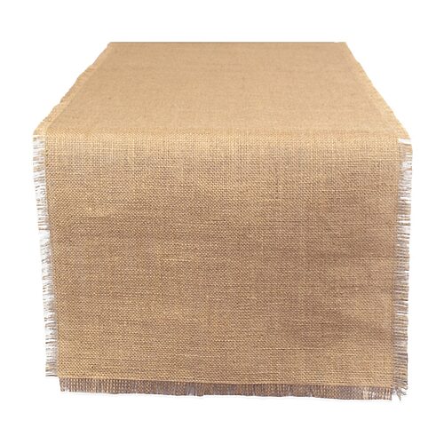 Design Imports Jute Table Runner  One Size  White