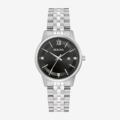 Click here for Bulova Classic Womens Crystal Accent Silver Tone S... prices