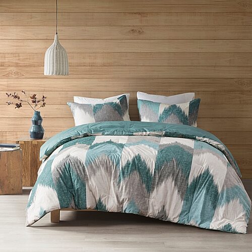 Click here for Ink+Ivy Alpine Chevron Stripe Reversible Comforter... prices