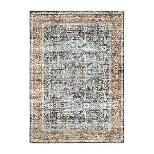 Covington Home Chelsea Distressed Oriental Washable Indoor Rectangular Area Rug  One Size  Blue