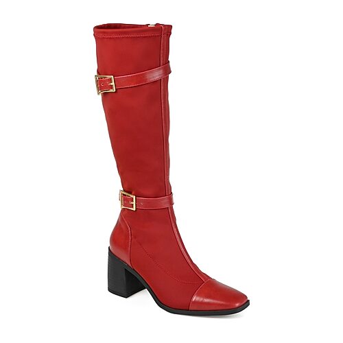 Journee Collection Womens Gaibree Extra Wide Calf Knee High Boots - Red