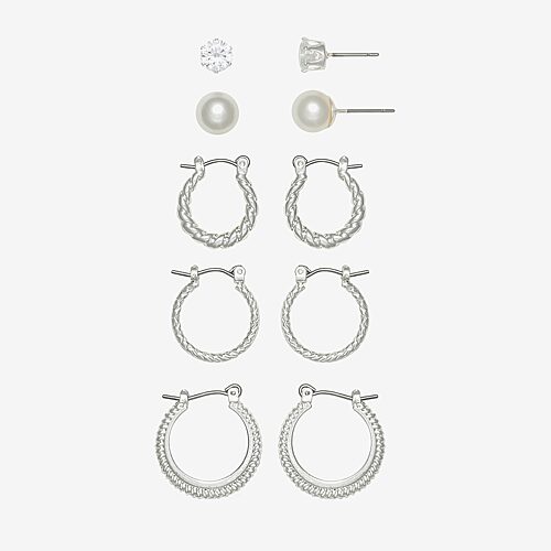 Click here for Mixit Womens Simulated Pearl Stainless Steel Round... prices