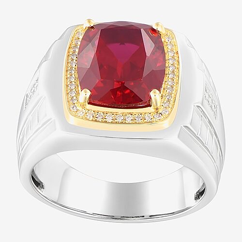 Click here for Mens 1/6 CT. T.W. Lab Created Red Ruby Sterling Si... prices