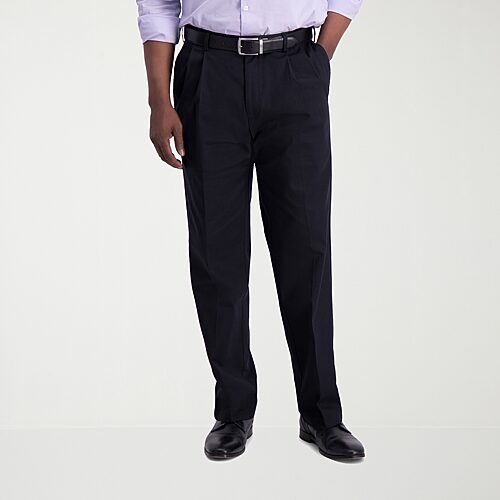 Click here for Haggar Mens Iron Free Premium Khaki Classic-Fit Pl... prices