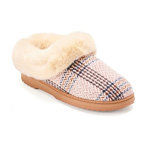 Click here for Dearfoams Womens Hannah Festive Knit Clog House Sh... prices